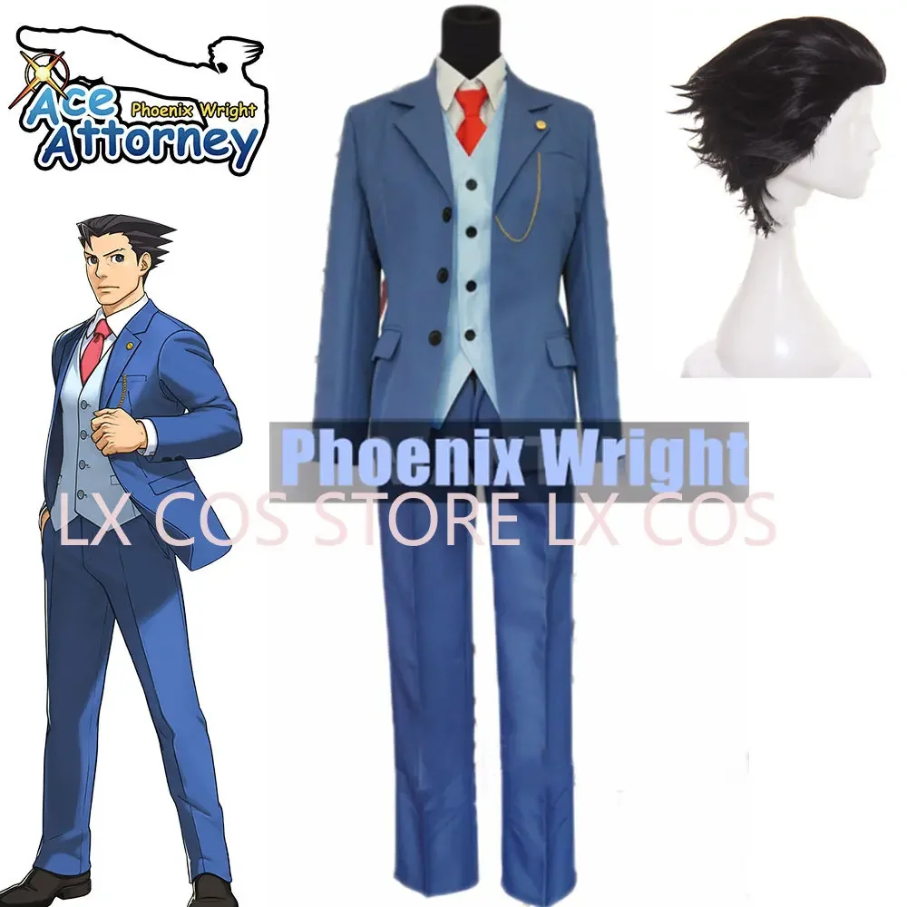 Ace-Attorney-Phoenix-Wright-Cosplay-Costumes-Blue-Uniform-Suit-Jacket ...