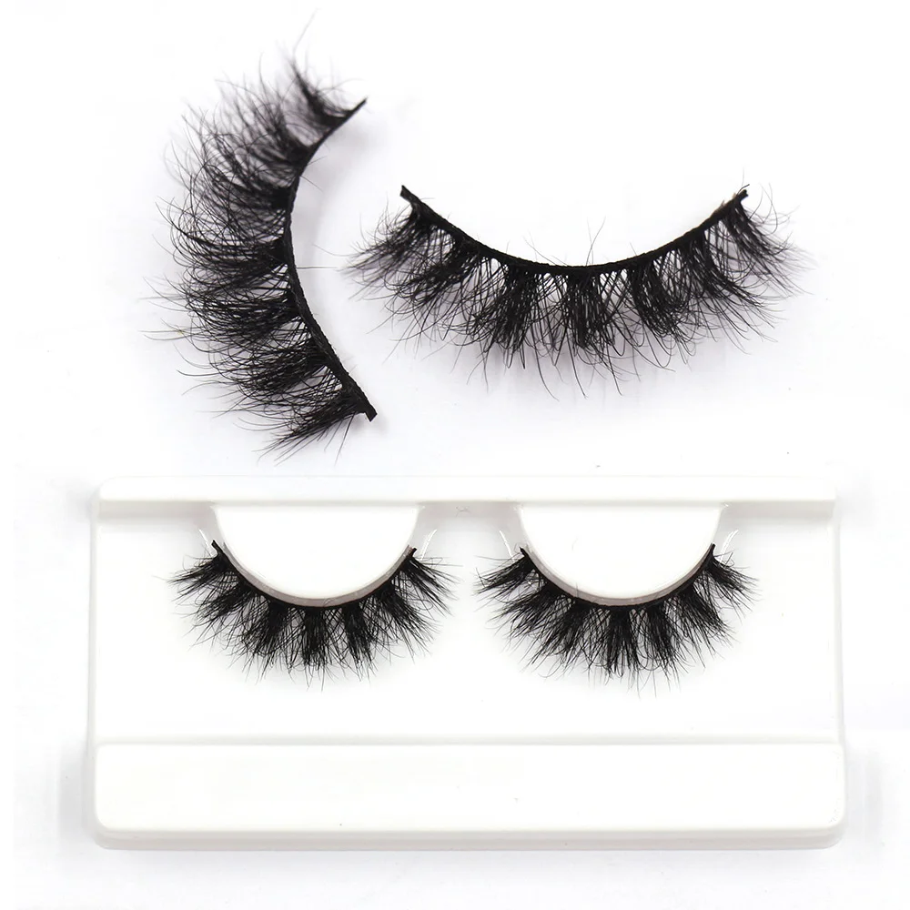 LEHUAMAO Mink Lashes Wholesale Eyelashes Bulk 15mm Soft Fluffy layered ...