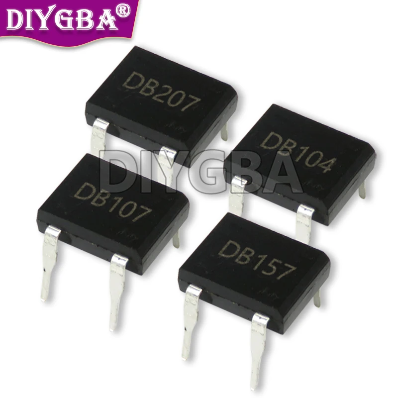 100PCS DB207 DIP-4 Bridge Rectifiers 1000V 2A DB104 DB157 DB107 DB207S ...