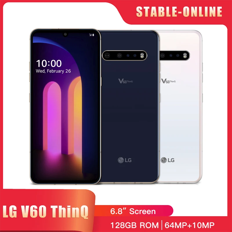 Original-LG-V60-ThinQ-SmartPhone-V600VM-V600AM-V600TM-8GB-128GB-256GB-NFC-64MP-13MP-10MP ...