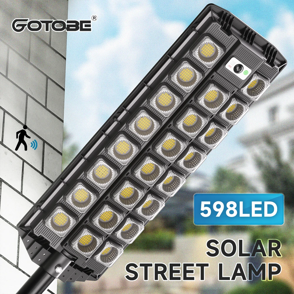 713cob 598 Led Super Bright Outdoor Solar Street Lamp Motion Sensor Waterproof Solar Power ...