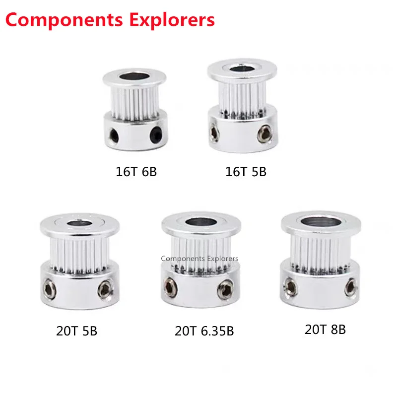2GT-Timing-Pulley-16-Teeth-20-teeth-4mm-5mm-6mm-6-35mm-Bore-GT2-Alumium ...