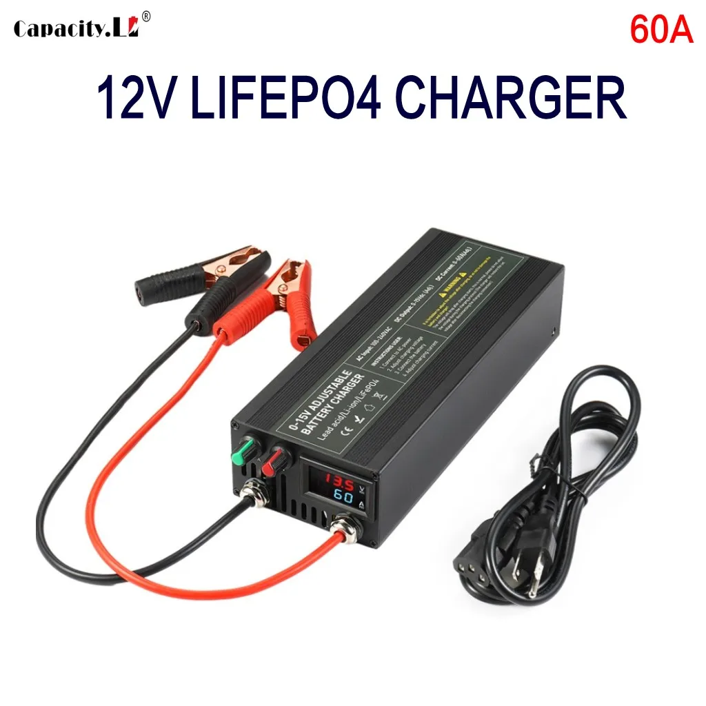 lifepo4 charger 60A Power Supply lithium battery charger 100V 240V 12 ...