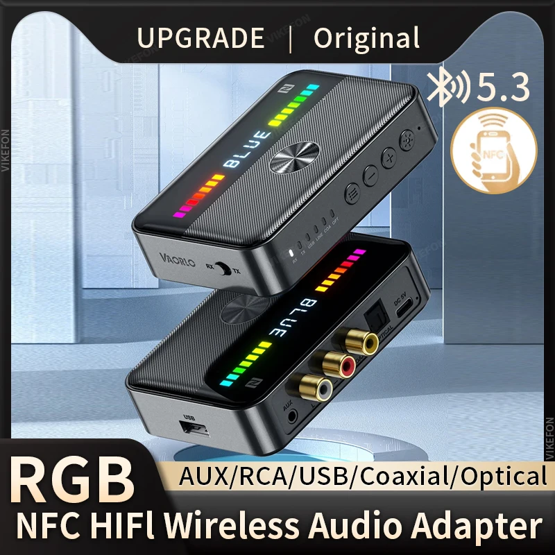 NFC-Bluetooth-5-3-Audio-Receiver-Transmitter-RGB-Colorful-Light-USB-3 ...