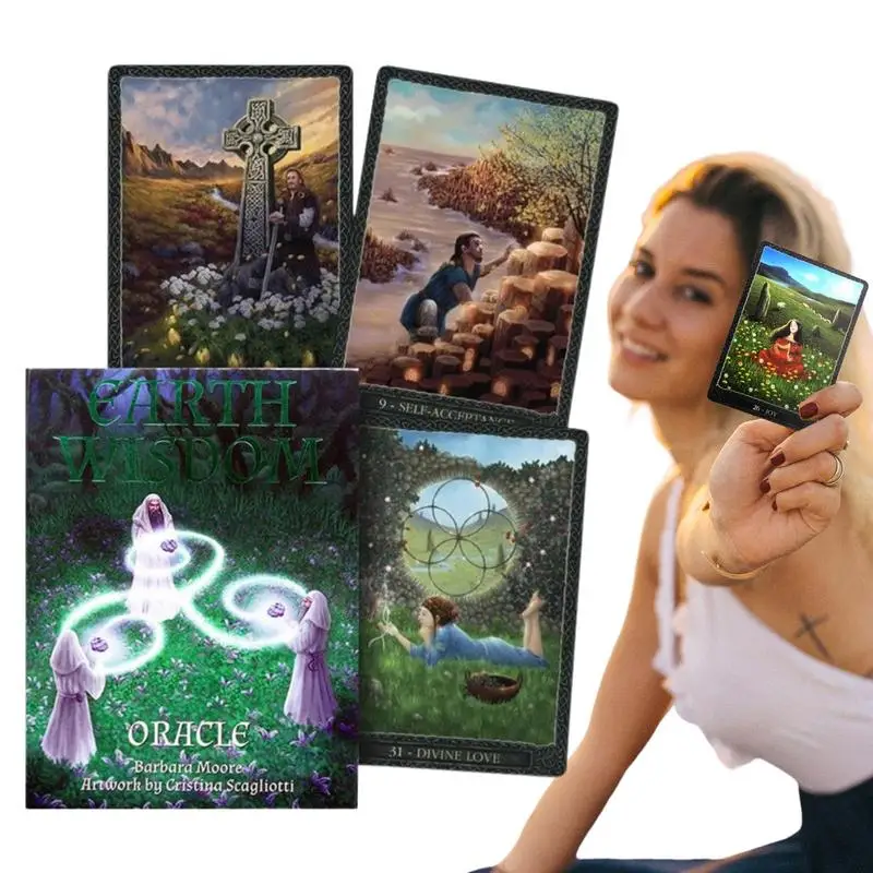 Cartas de Tarot Earth Wisdom Oracle, baraja de bolsillo, versión en inglés, tablero de ...