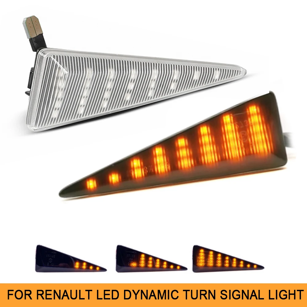 1Pair-Led-Sequential-Blinker-Side-Turn-Signal-Lights-For-Renault ...
