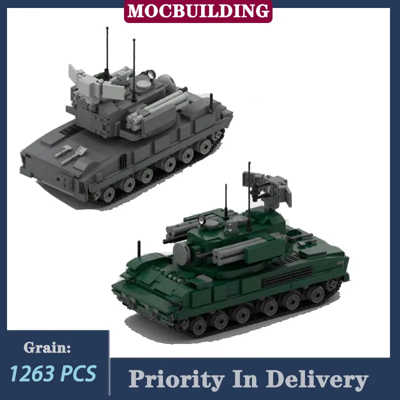 MOC Military 2K22 Tank 1:34 Scale Model Building Block Transport ...