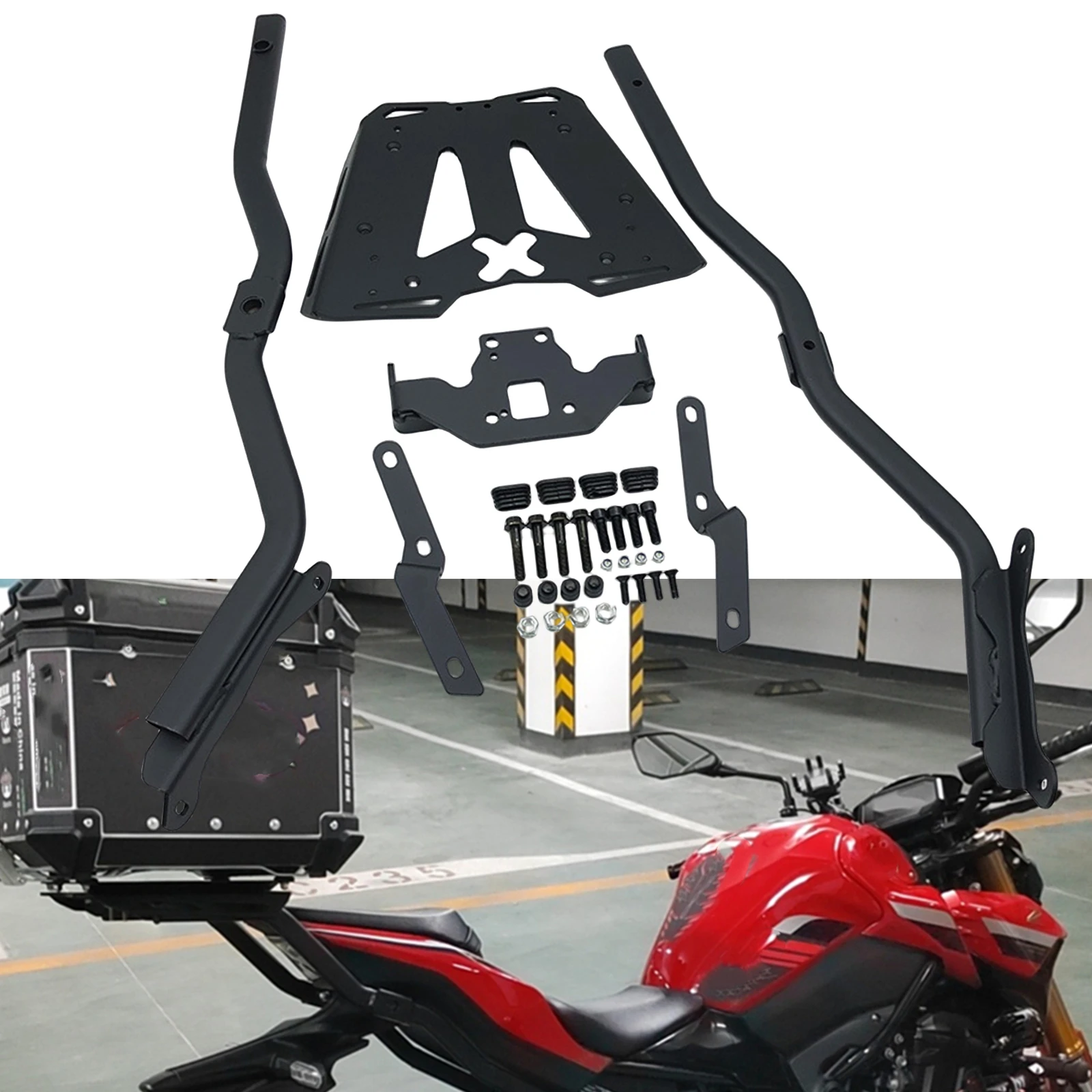 Motorcycle-Rear-Carrier-Luggage-Rack-Tailbox-Extension-Holder-Cargo ...