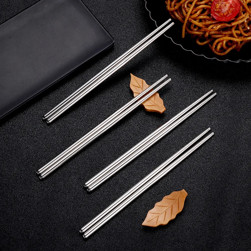 Household-Round-Chopsticks-Stainless-Steel-Canteen-Fast-Food-Chopsticks ...