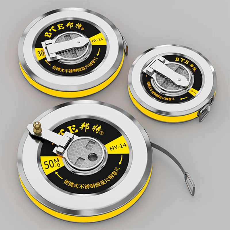 Stainless-Steel-Round-Steel-Ruler-20-30-50m-Portable-Engineering ...