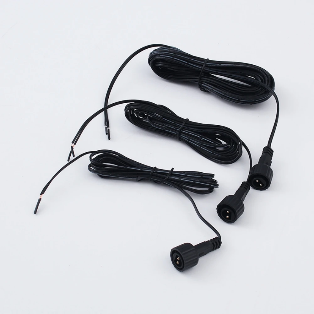 IP67-Male-Led-Connector-1-2M-2Pin-Black-Cable-Waterproof-Wire-For-Solar ...