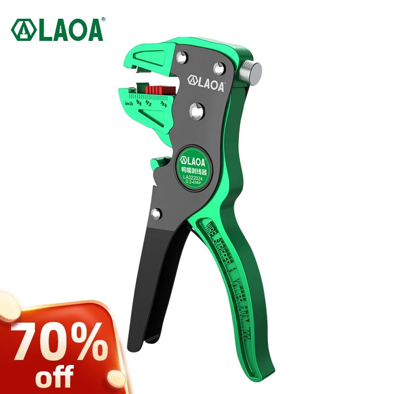 Laoa Automatic Wire Stripper Flatwire Cutter Stripping Plier 0.2 To 4mm Range Length Adjustment ...