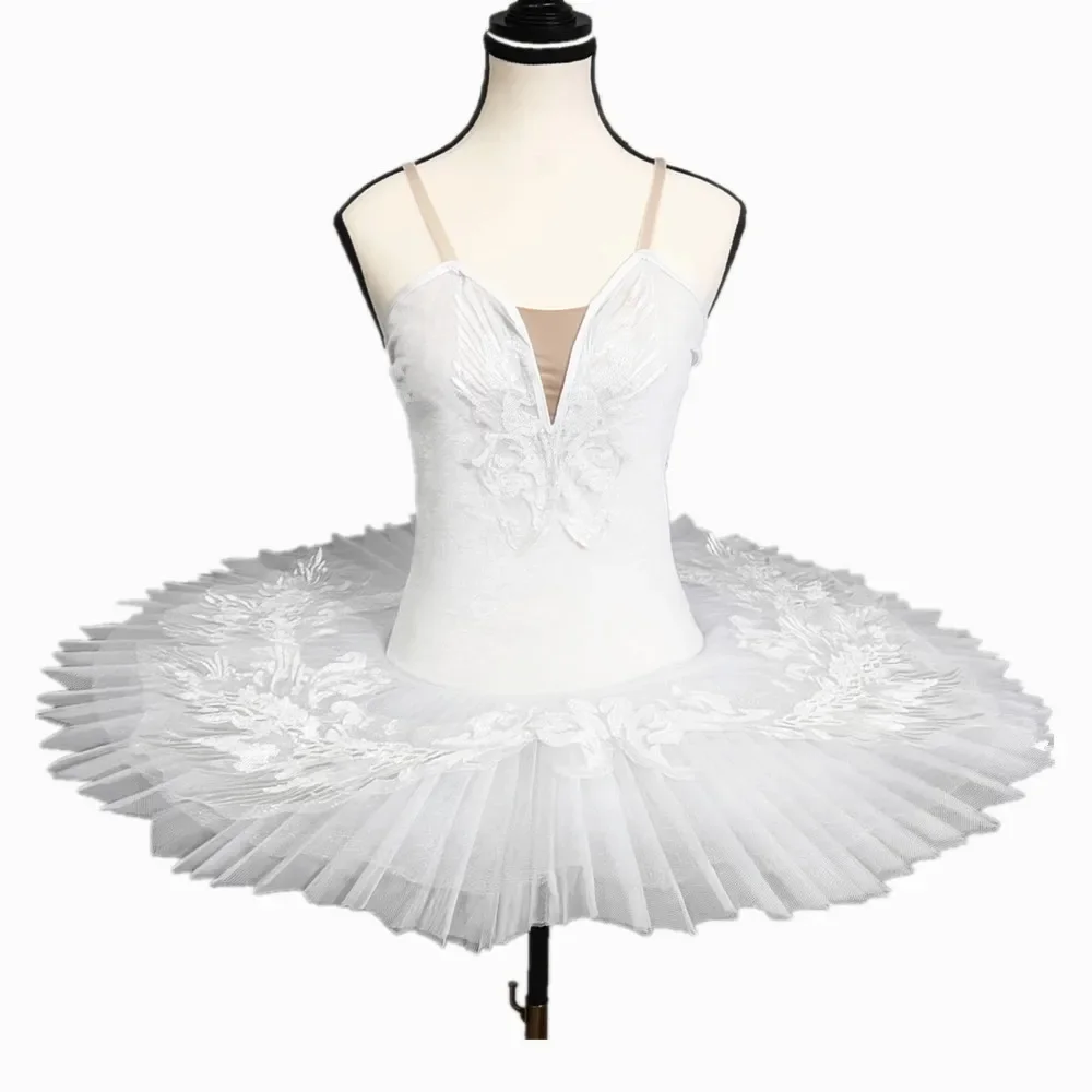 White-Swan-Lake-Ballet-Tutu-Skirt-Professional-Ballet-Costumes-Velvet ...