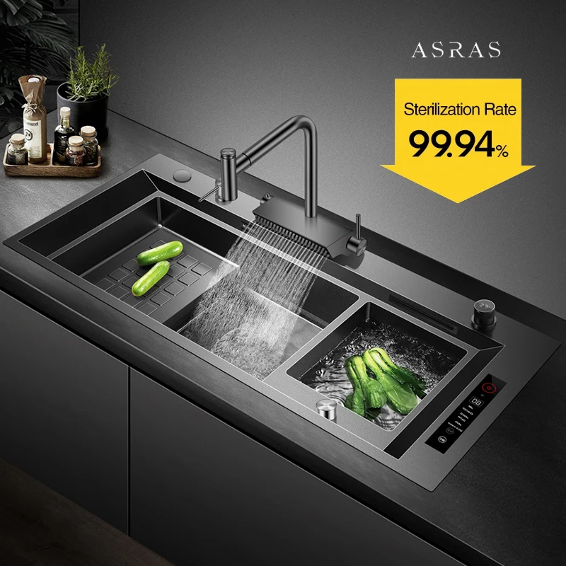 ASRAS-Nanometer-Smart-Purifying-Kitchen-Sink-Large-Size-Handmade-Step ...