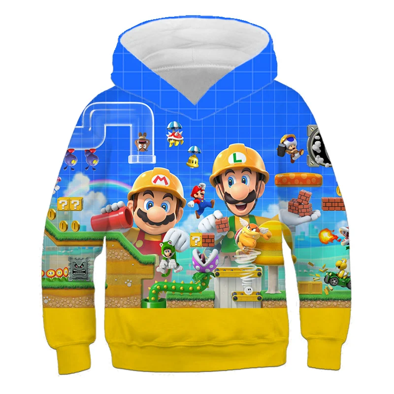 Super-Mario-and-Luigi-3D-Printed-Clothing-For-3-14Y-Boys-Girls-Hoodies ...
