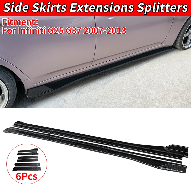 Car Accessories For Infiniti G25 G35 G37 2007-2013 Side Skirt Extension ...