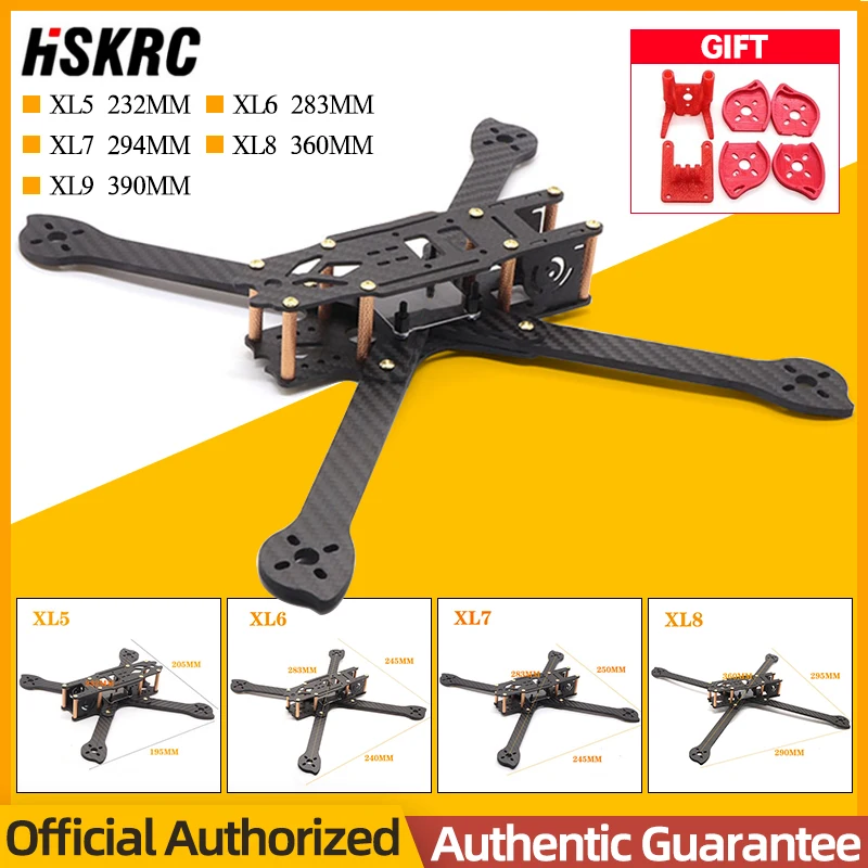 HSKRC Drone Quadcopter Frame XL5 XL6 XL7 XL8 XL9 3K Carbon Fiber FPV ...