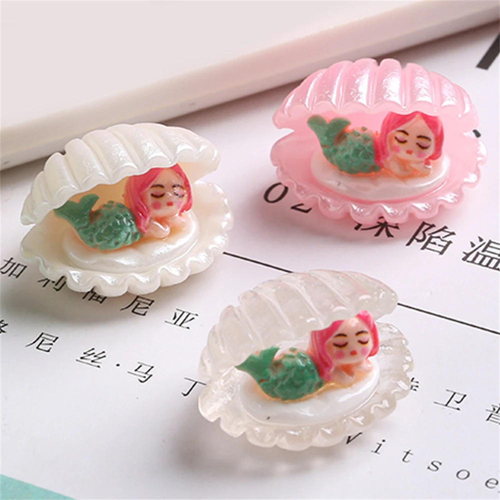 10pcs Kawaii Colorful Plated Shells Held The Pearl Or Mermaid Cute ...