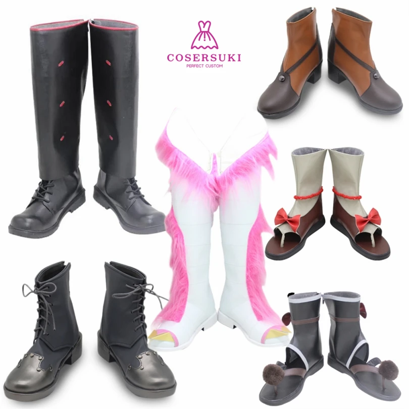 MHWilds Gemma Alma Yomogi Mizutsune Minoto Hinoa 헌터 코스프레 신발 부츠 할로윈 ...