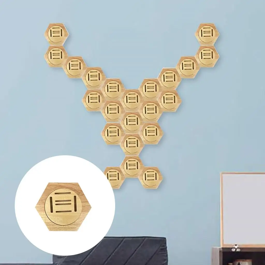 1-Piece-Wooden-Hexagon-Medal-Stick-Honeycomb-Collar-Munch-Holder-Hanger ...
