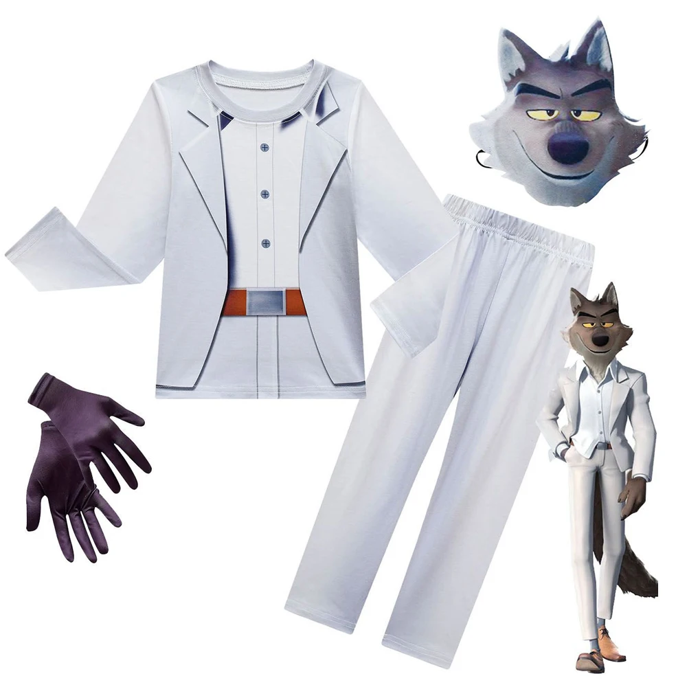 Movie The Bad Guys Cosplay Costume Kids Bad Guys Mr.Wolf Piranha Snake ...