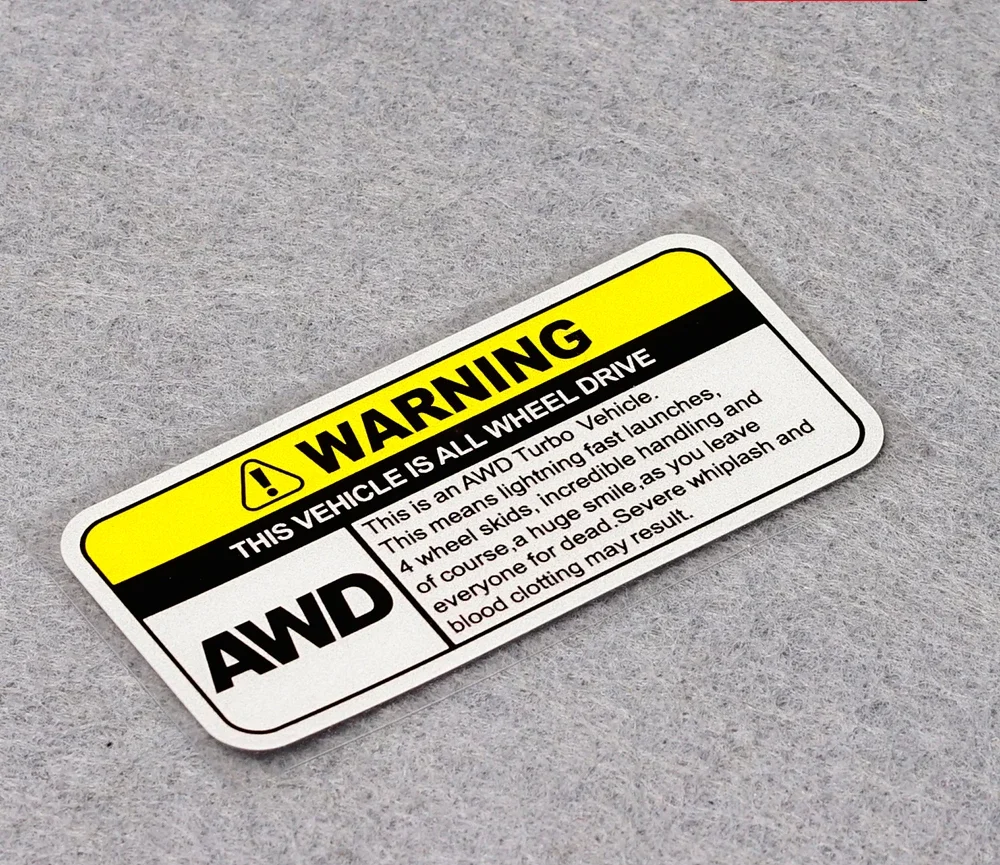 AWD-Warning-Sticker-Do-Not-Trailer-Car-Styling-Vinyl-Decals-SUV-Full ...