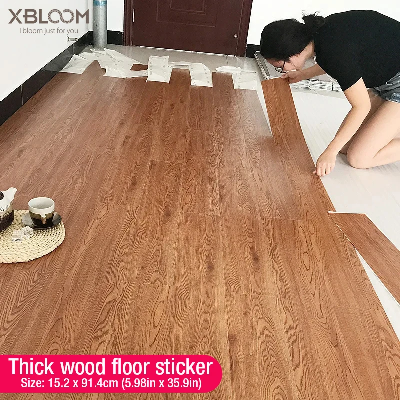 Self-adhesive-Wood-Grain-Floor-Wall-Stickers-PVC-Wallpaper-for-Living ...