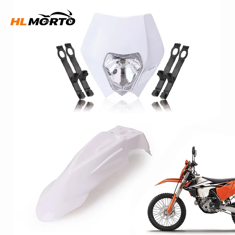 Motocross Headlights 12V Fairing With Front Fender For KTM EXC 250 500 ...