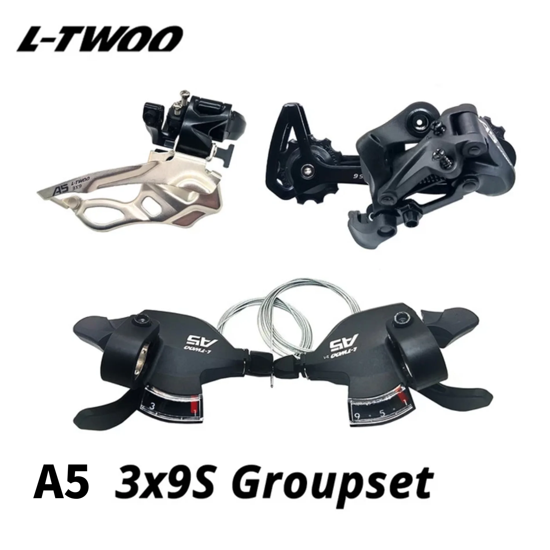 LTWOO Groupset A5 3x9 9 속도 그룹 트리거 시프터 레버 뒤 변속기 MTB 자전거 카세트 40T X9X7 예비 ...