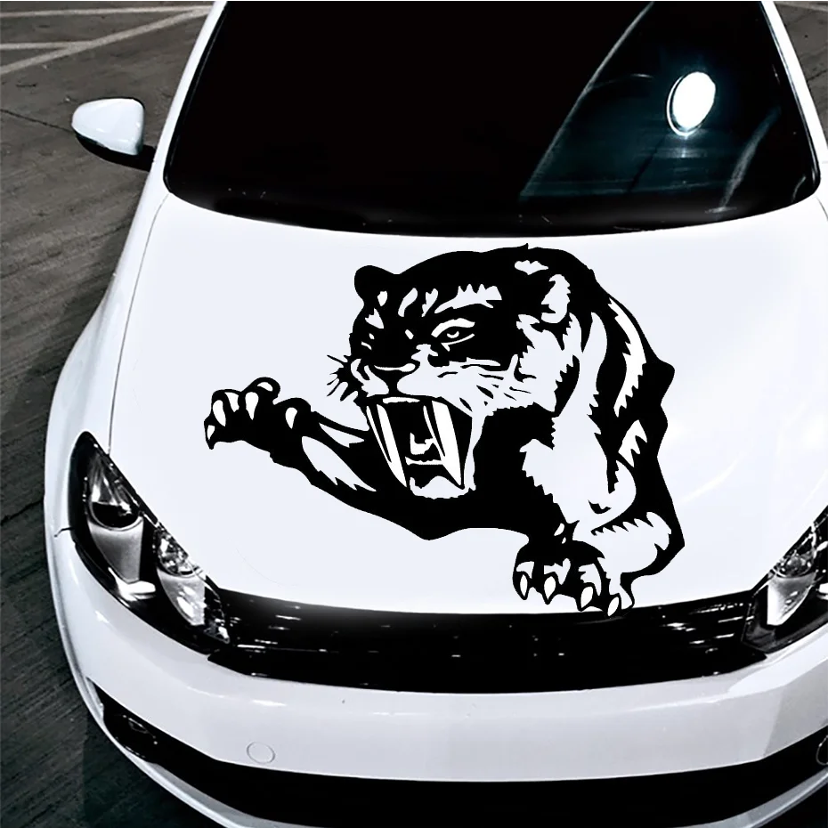 Various Sizes Vinyl Car Sticker Saber-toothed Tiger Waterproof ...
