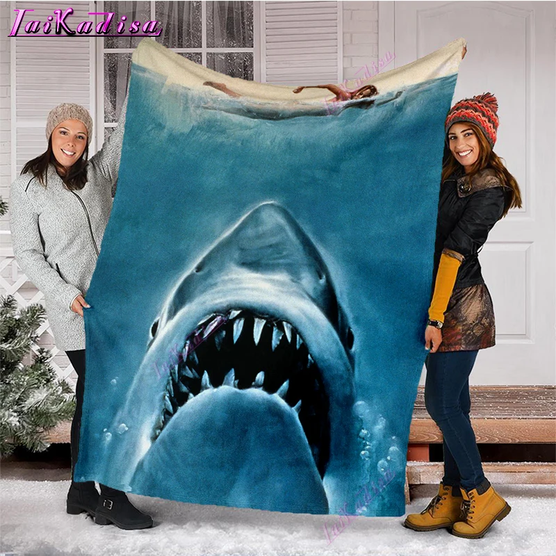 Jaws-Blanket-Throw-Blanket-Shark-Fleece-Blanket-Soft-Cover-Warm ...