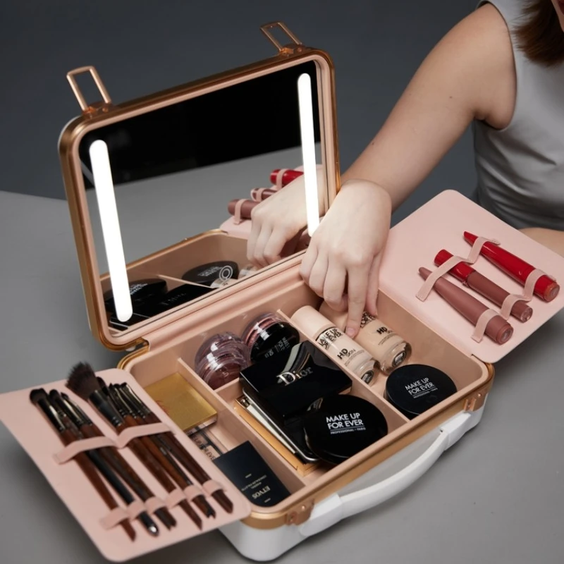 smart-LED-cosmetic-case-USB-rechargeable-advanced-mirror-12-inch-travel ...