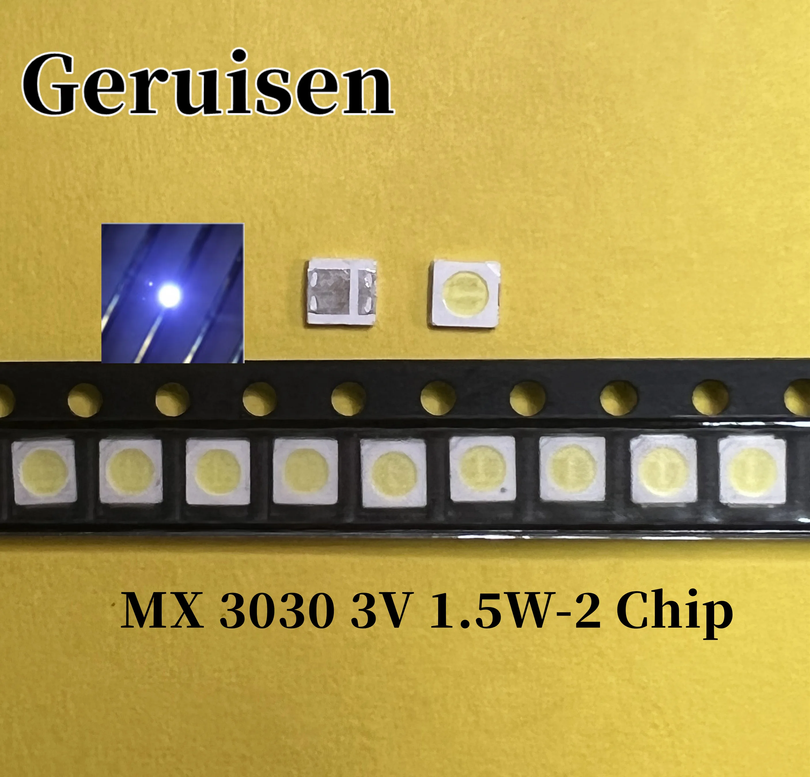 200pcs/lot FOR TV Backlight MUXIN 3030 3V 1.5W 2 Chip PCT LED SMD cold ...