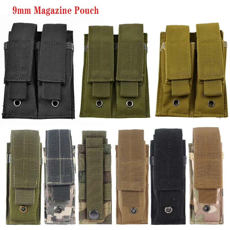Tactical-Molle-9mm-Magazine-Pouch-Single-Double-Mag-Bag-Flashlight ...