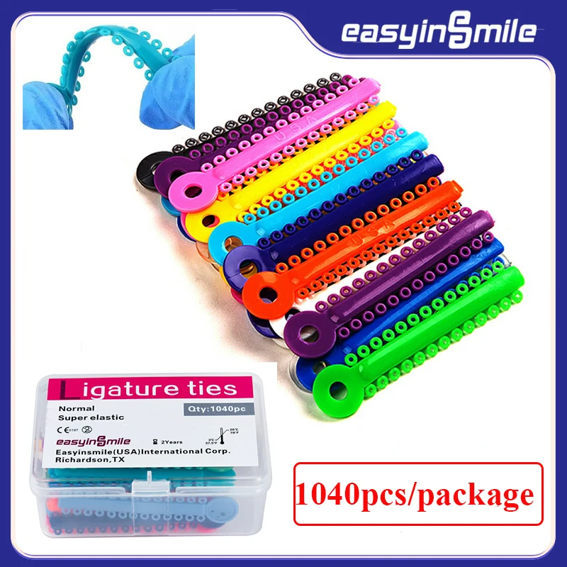 1040Pcs Dental Orthodontics Elastic Ligature Ties Braces Super Rubber ...