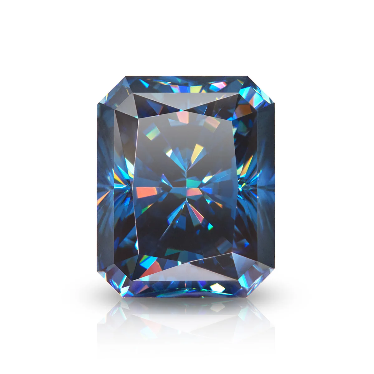 Radiant Cut Blue Moissanite Loose Gemstones 100% Real Moissanite Stone ...