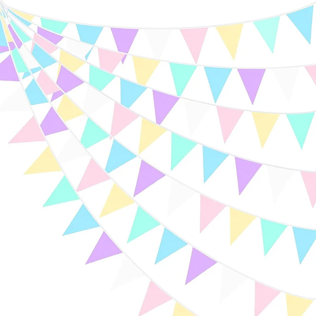 Pastel Pennant Banner Clip Art