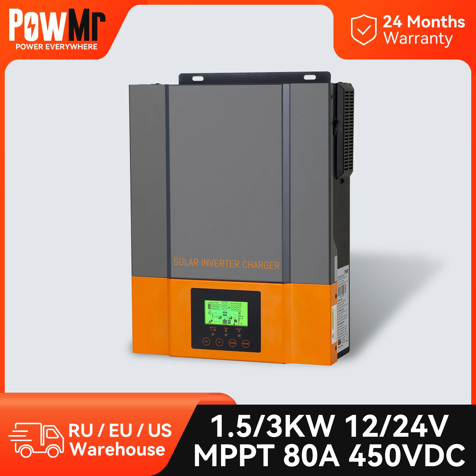 PowMr-Hybrid-Solar-Inverter-12V-24V-3KW-2KW-1-5KW-MPPT-80A-220v-230V ...