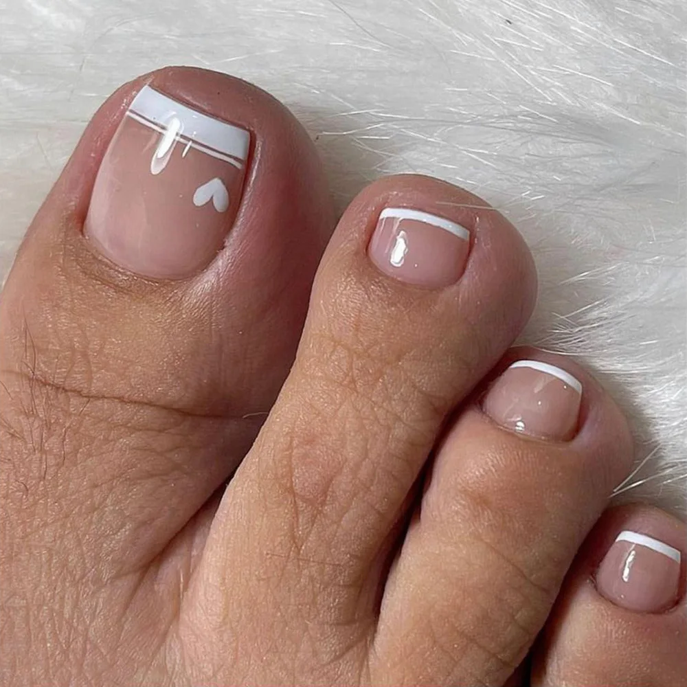 Heart Toe Nail Designs