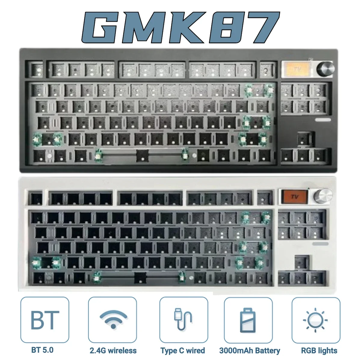 Buy GMK87 Mechanical Keyboard Kit Ergonomic Keyboard 87Keys Hotswap ...