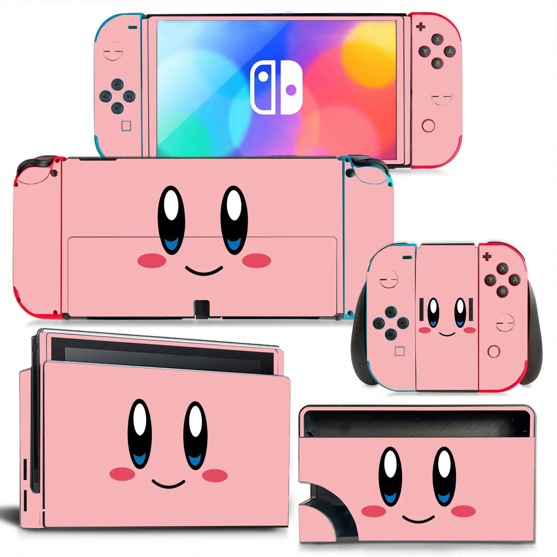 Kirby Skin Cover Stickers Decal for Nintendo Switch OLED Console Joy ...