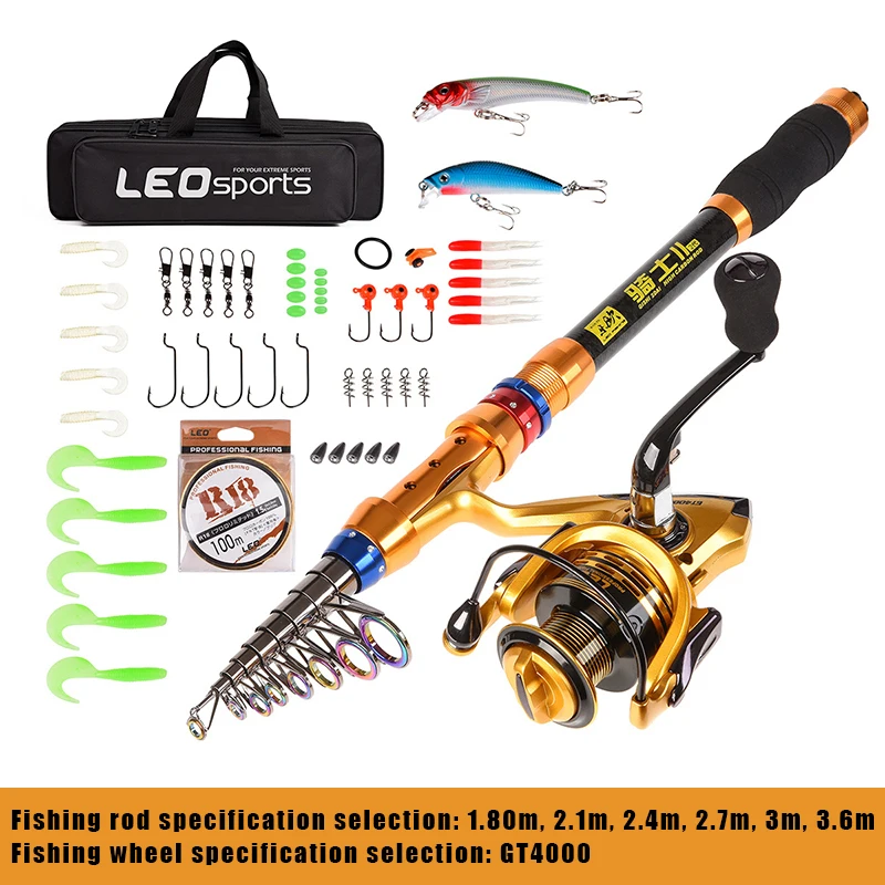 1-8-3-6m-Feeder-Sea-Pole-Combo-Carbon-Telescopic-Spinning-Fishing-Rod ...