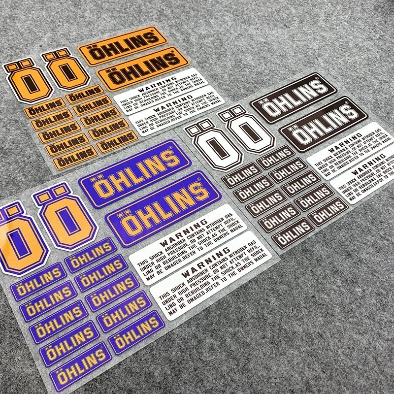 For-OHLINS-Racing-Suspension-shock-Motorcycle-Accessories-Decals ...