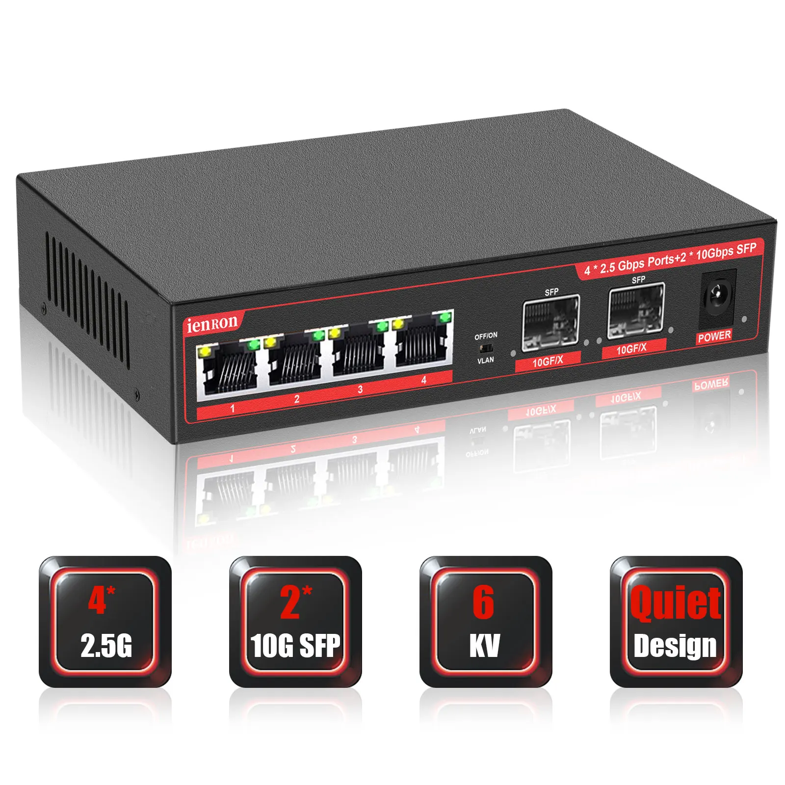 IENRON-Switch-de-Rede-Ethernet-2-5-Gigabit-Switch-4-Portas-2-5G-VLAN-2 ...