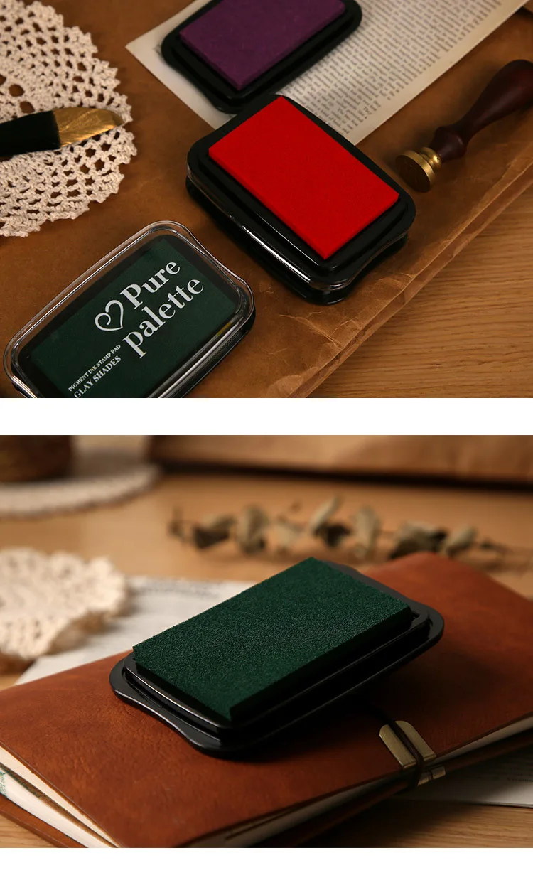 Tampon encreur Vintage de grande taille,12 couleurs,tampons d'encre ...