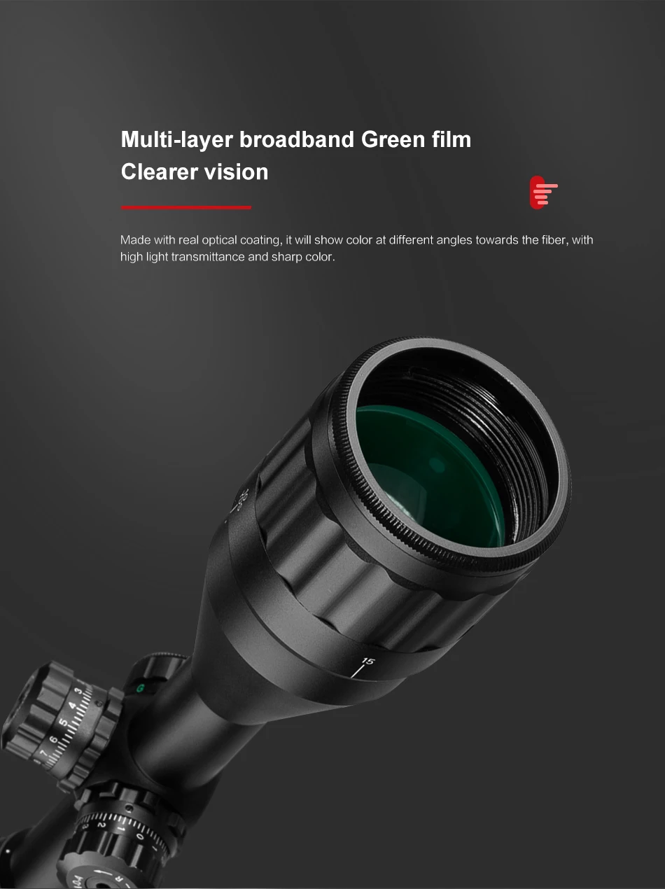 FIRE WOLF3-9X50 Hunting Tactical Rifle Scope Green Blue Red Dot ...