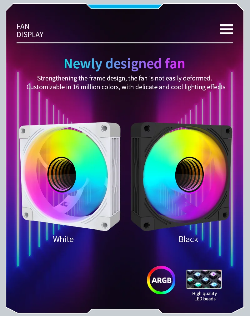 LOVING-COOL-120mm-PC-Gamer-Computer-Case-Fan-RGB-12v-Heatsink-Aura-Sync ...