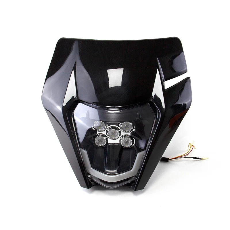 Modified-Motorcycle-LED-Headlight-Headlamp-Head-Light-Supermoto-Fairing ...