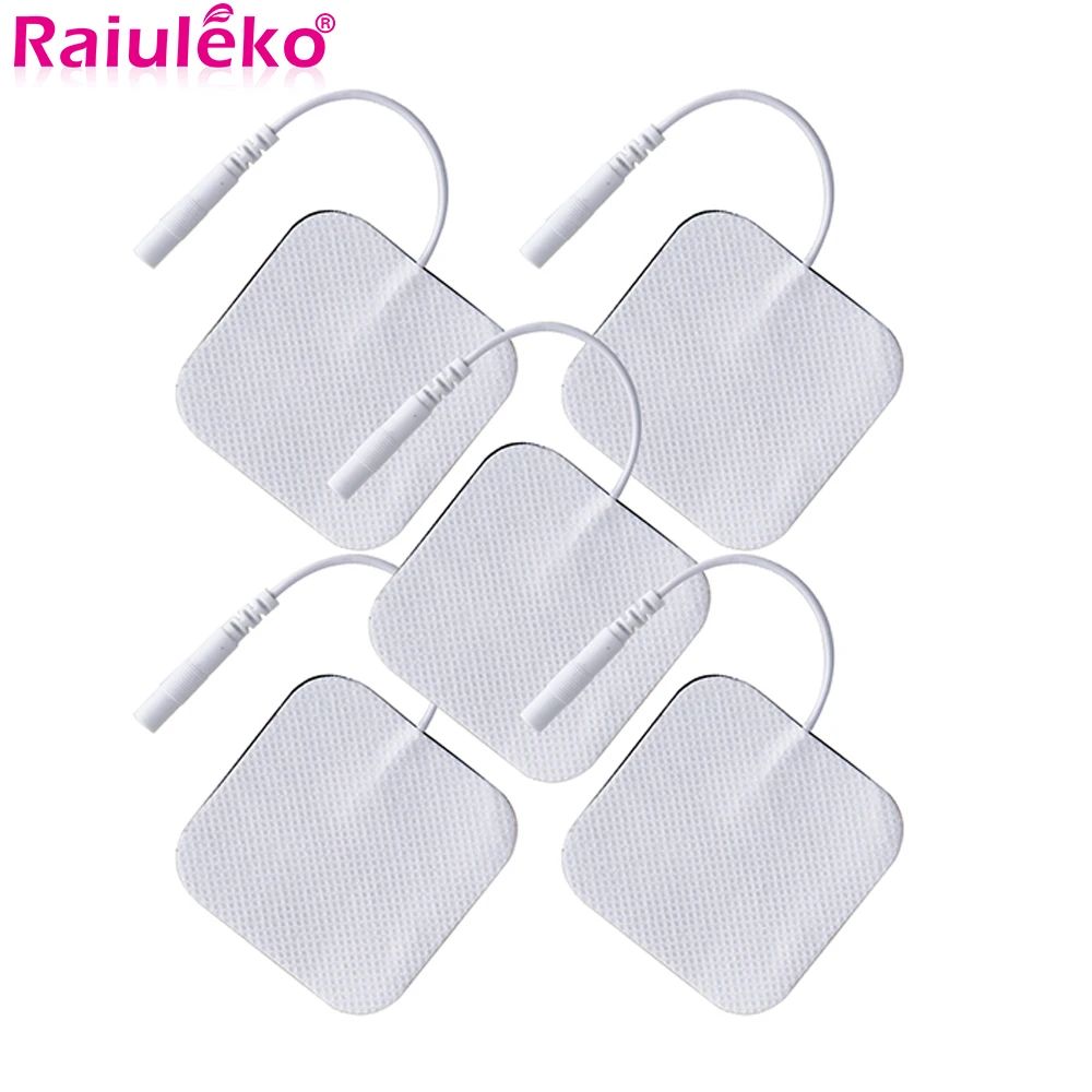 50-100-PCS-Electrode-Pads-4x4-Cm-White-Needle-2-MM-Plug-Non-Woven ...