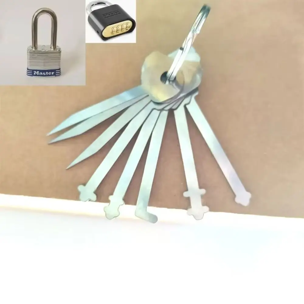 Stainless Steel Master Keys Sturdy Durable Skeleton Lock Hook Warded ...